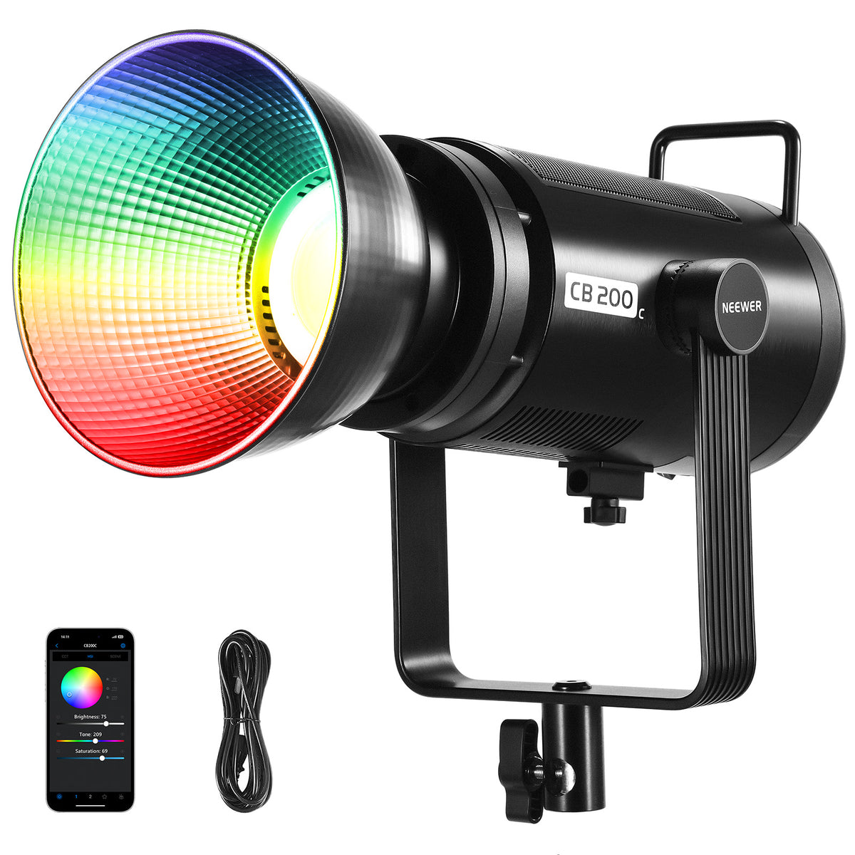 NEEWER CB200C 200W RGB Luz de Vídeo LED