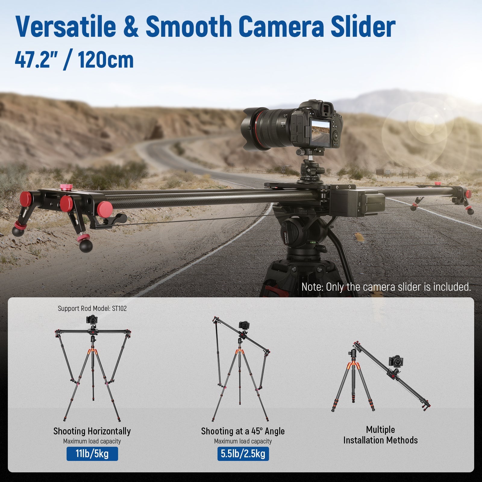 NEEWER ER1 Motorized Carbon Fiber Camera Slider - NEEWER – neewer.com